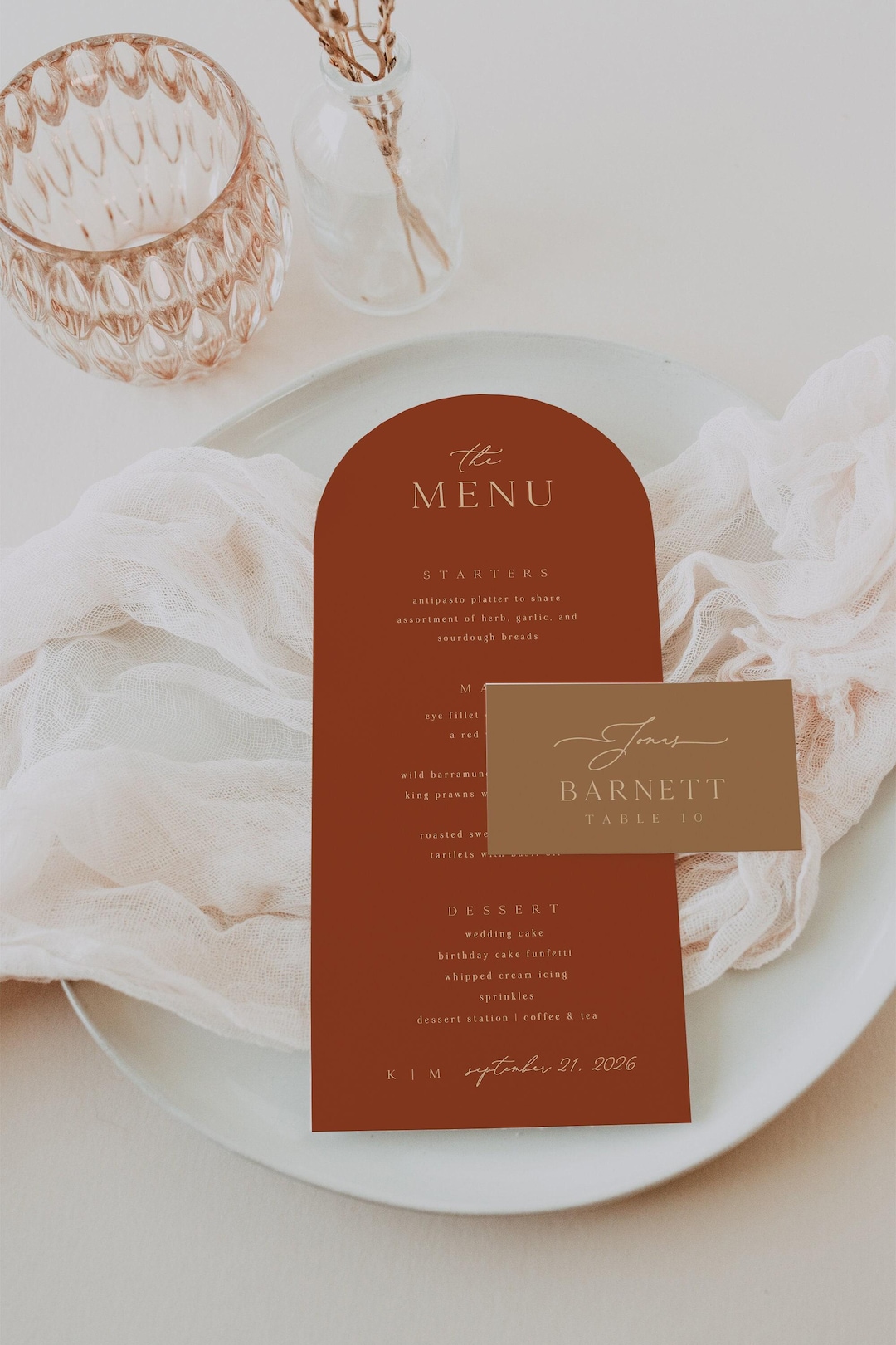 Arch Wedding Menu, Arched Boho Wedding Menu Template, Printable ...