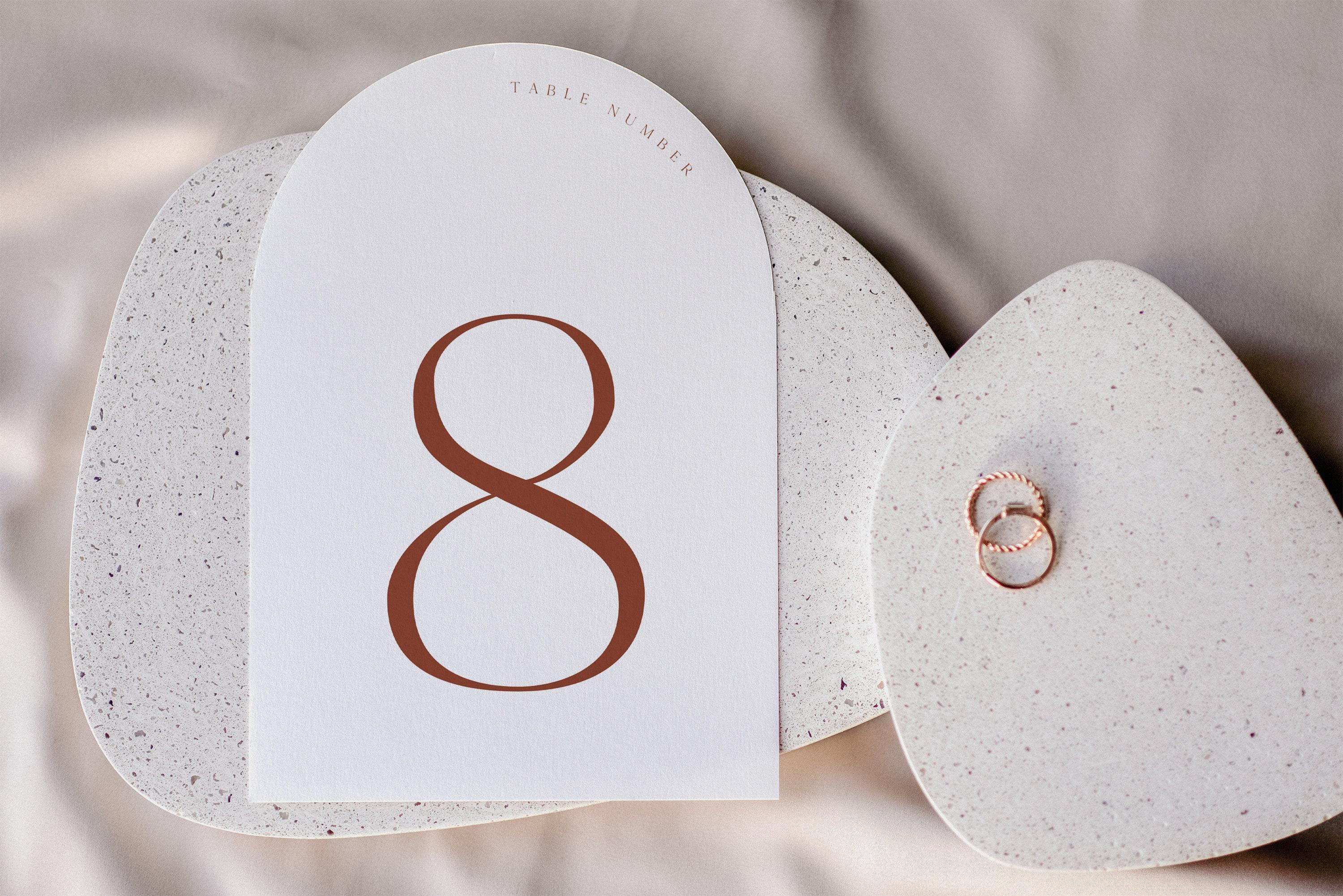 Arch Wedding Table Numbers, Minimalist Arched Table Numbers, DIY ...