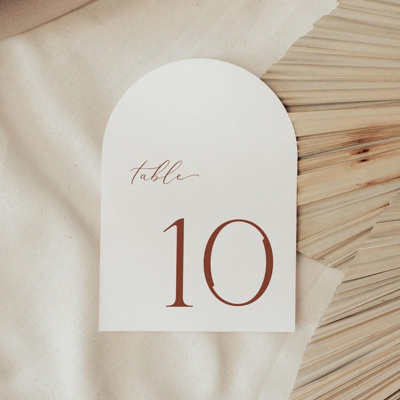 Arch Table Numbers - Etsy