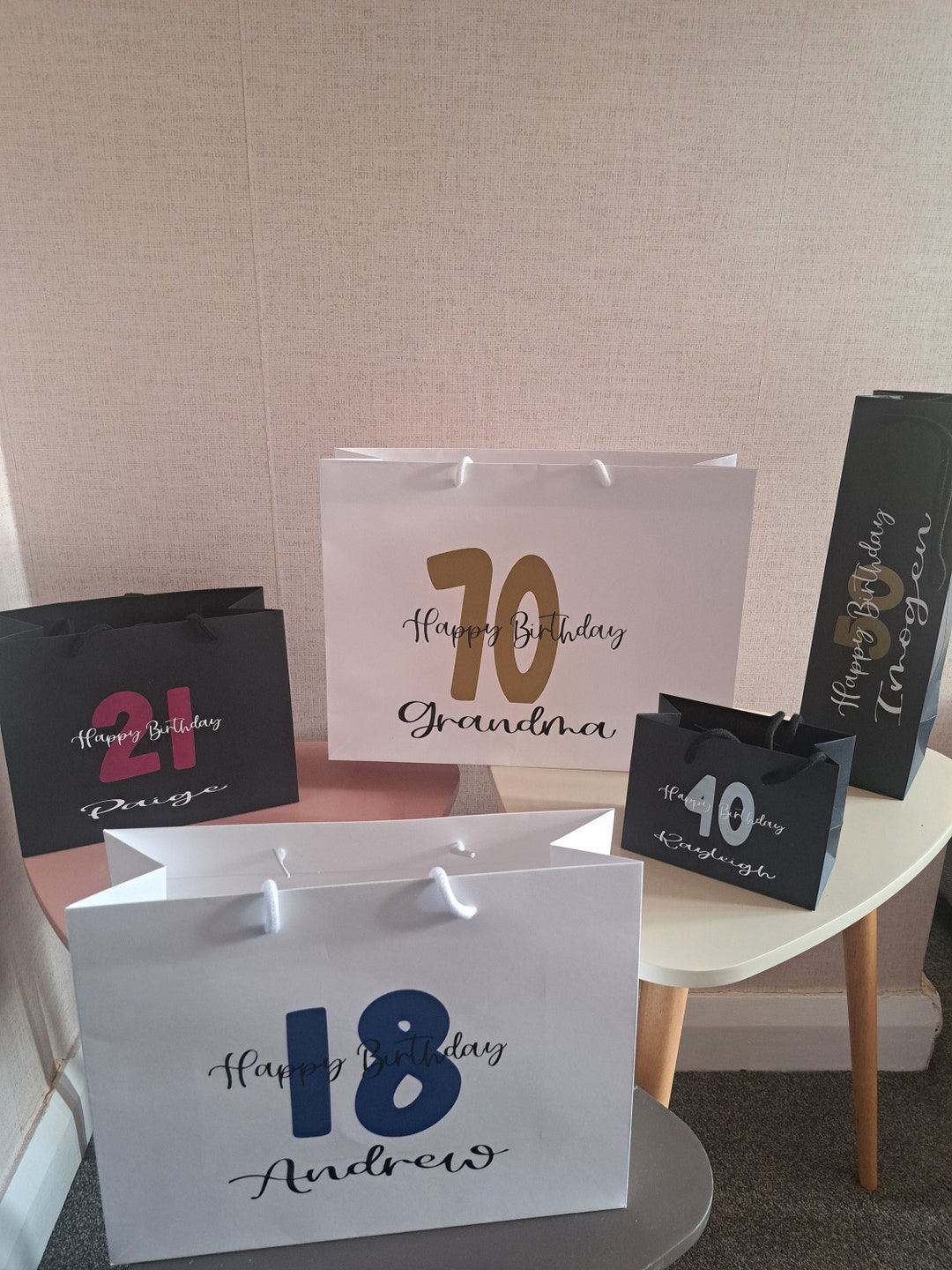 Personalised Birthday Gift Bags - Etsy UK