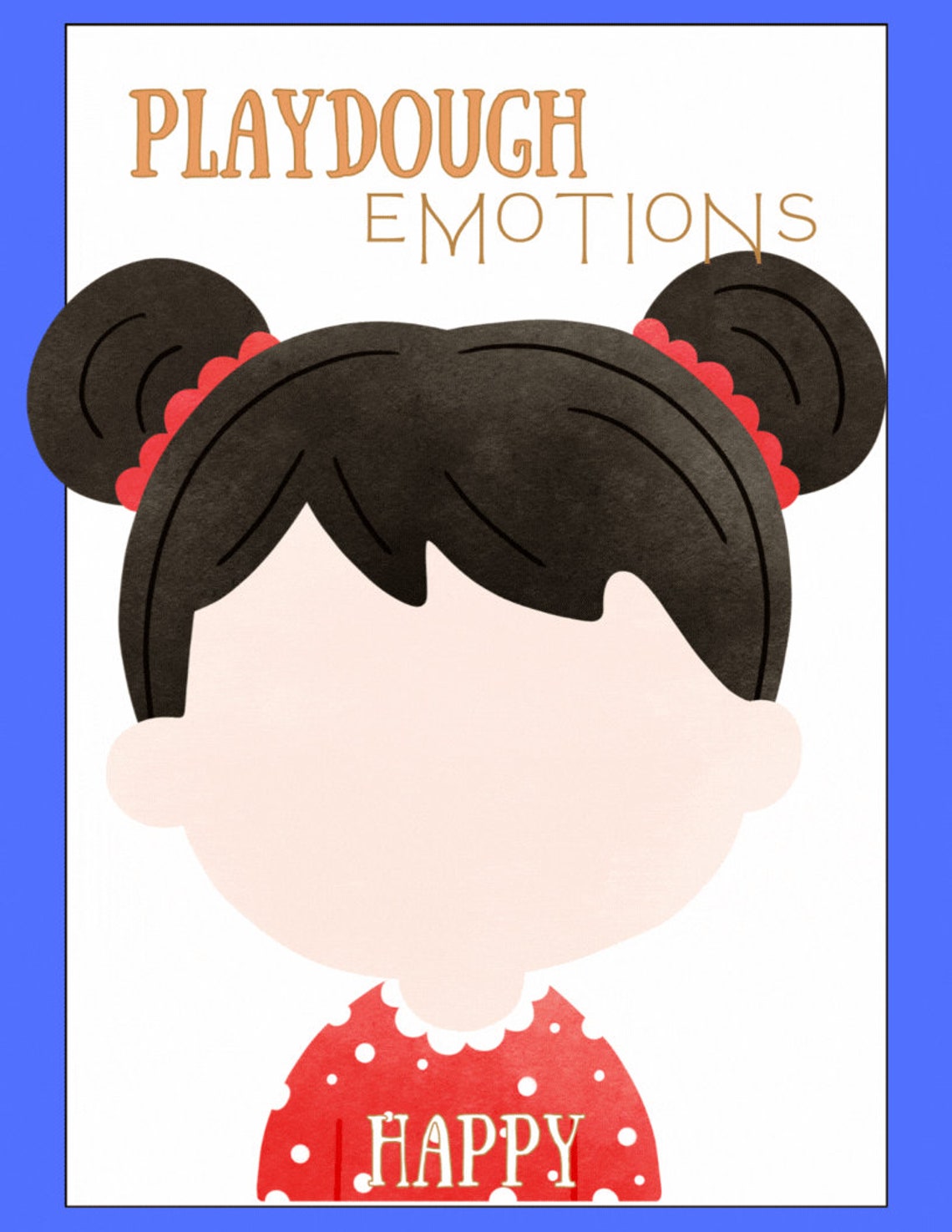 Blue Playdough Emotions Worksheets - Etsy