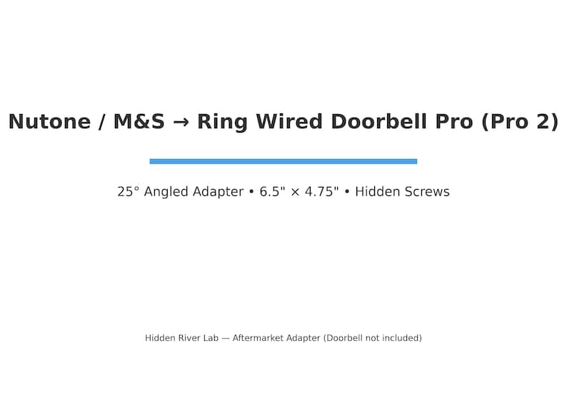 25º Adapter Plate for Ring Pro 2 / Wired Doorbell Pro (2nd Gen), Nutone ...