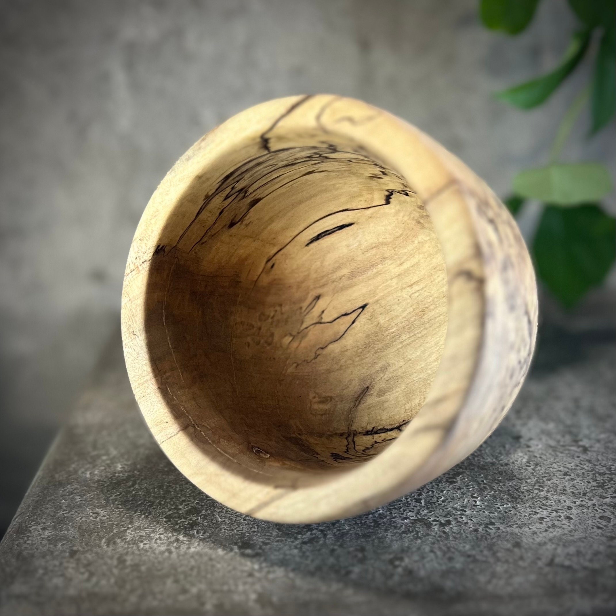 Spalted Pecan Wood Vessel. Hand Turned Satin Finish Wooden Bowl - Etsy