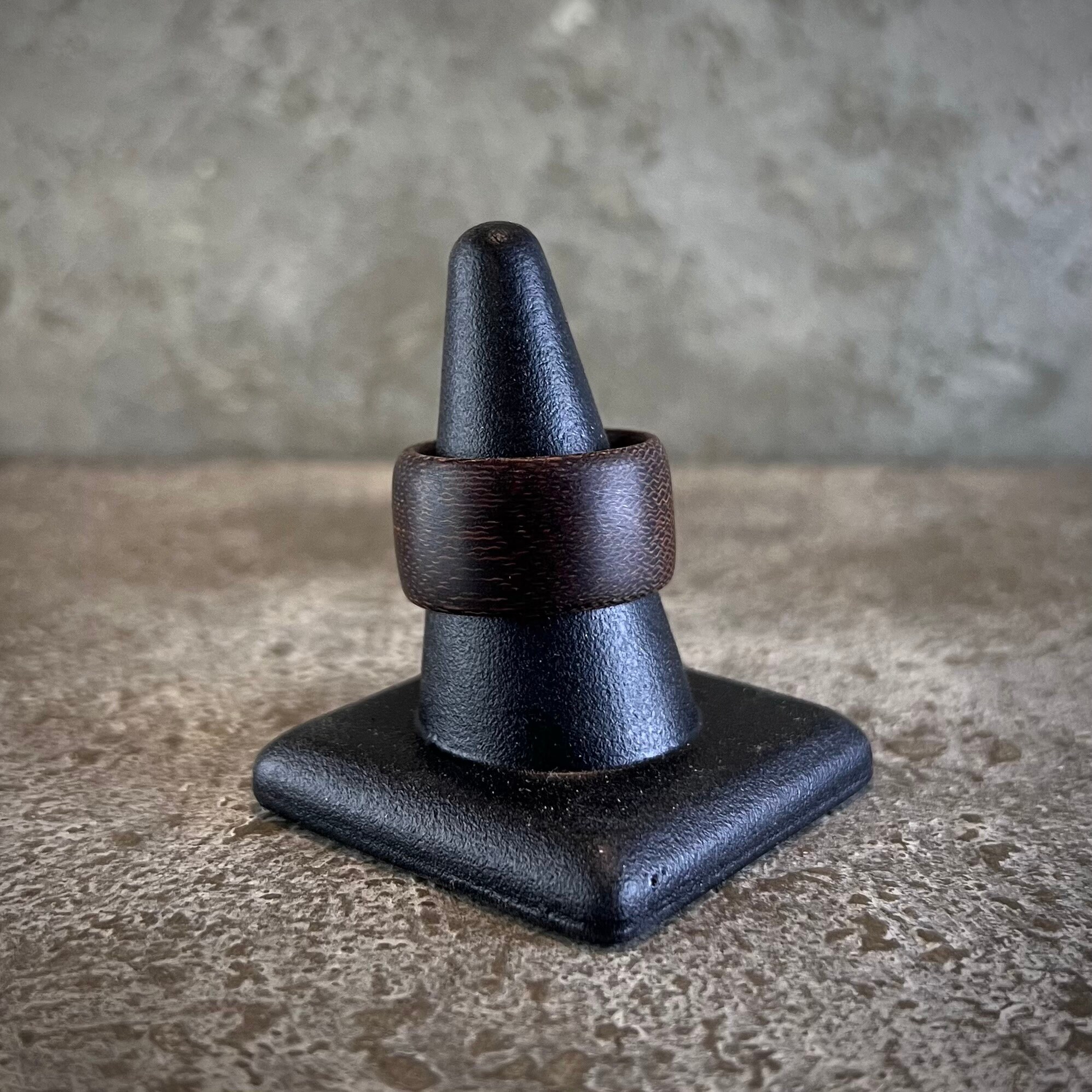 Hand Turned Vintage Canvas Micarta Ring Size 10 - Etsy