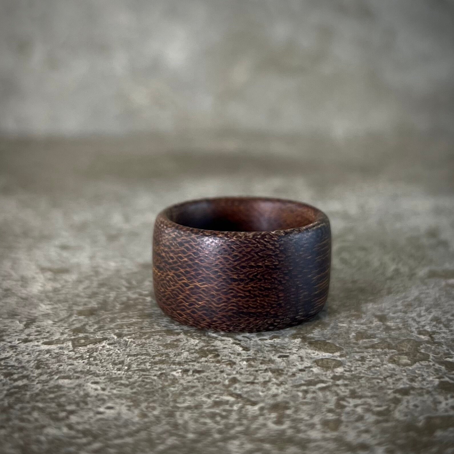 Hand Turned Vintage Canvas Micarta Ring Size 10 - Etsy