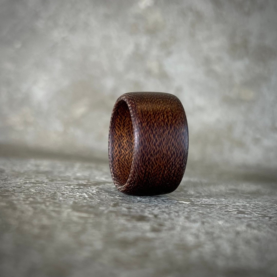 Hand Turned Vintage Canvas Micarta Ring Size 10 - Etsy