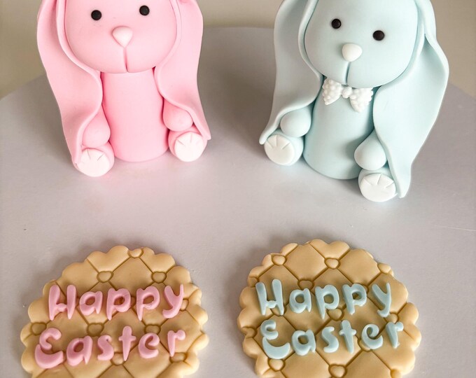 Bunny Edible Fondant Cake Topper Easter - Etsy UK