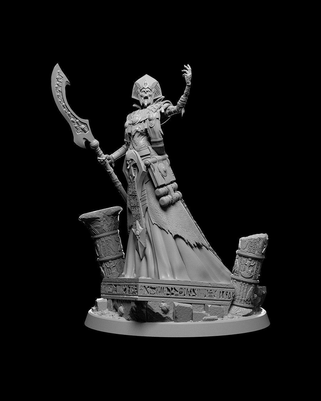 Pharaoh Lich - Dnd Miniature - RPG Fantasy - Desert Campaign - Monster ...