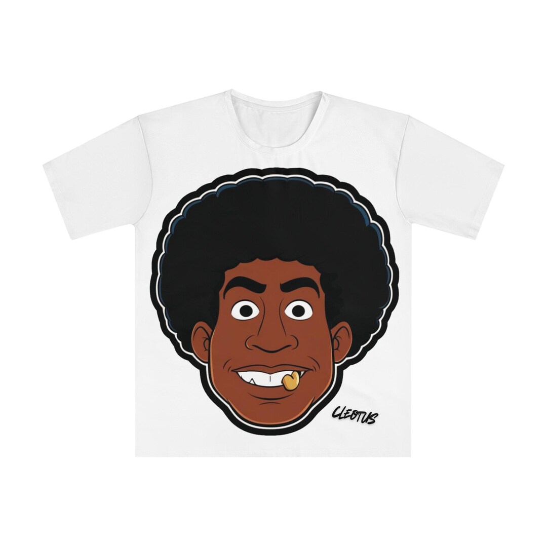 Afro Cleotus Men's T-shirt, Black Man Gold Mouth Tee, Loose Fit Top ...