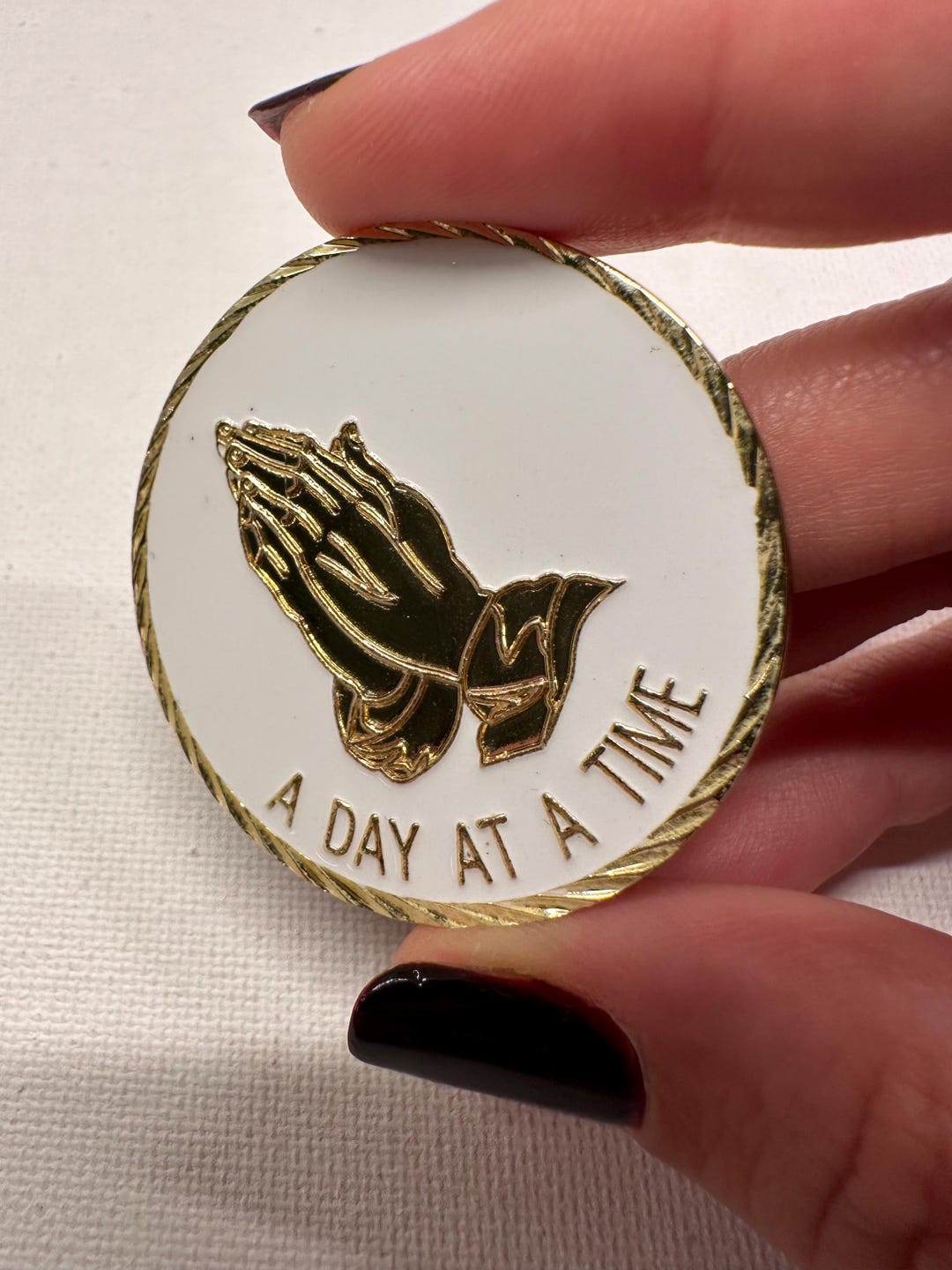 Serenity Prayer Coin A Day at a Time, Inspirational Faith Coin ...