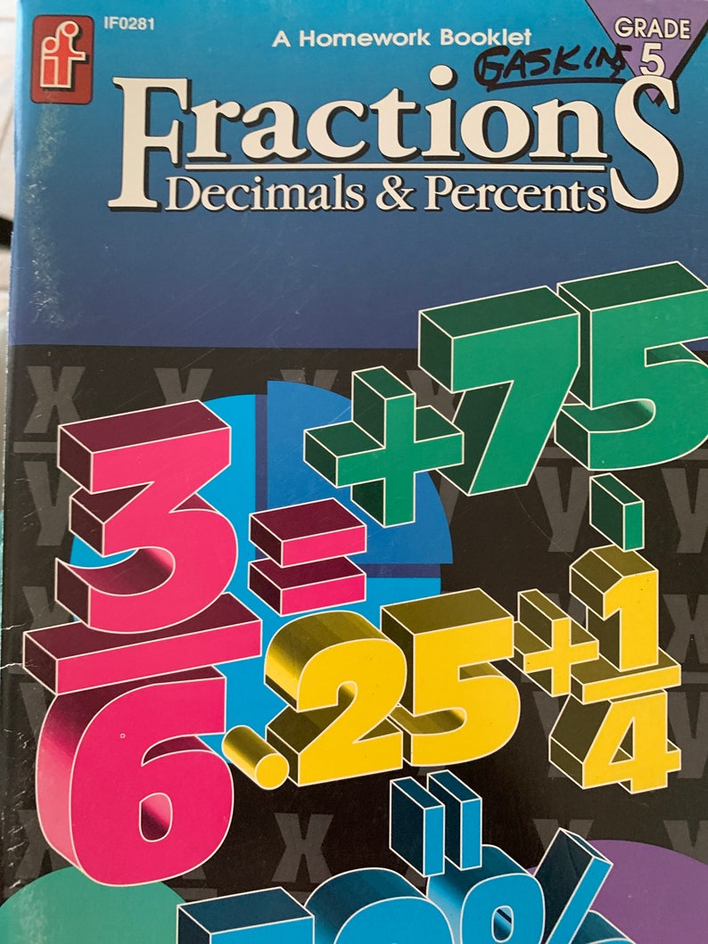 Fractions, Decimals and Percents - Etsy