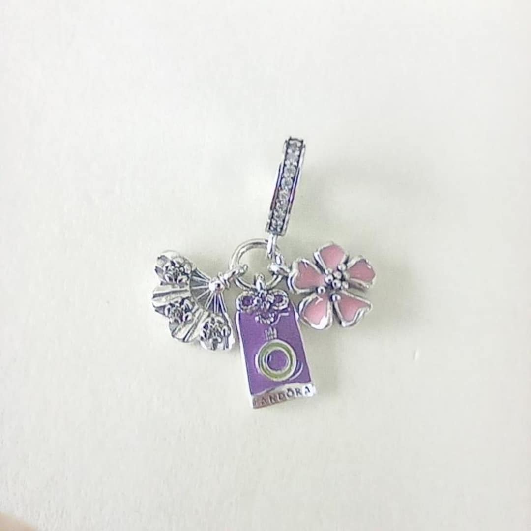 Pandora Sakura Omamori & Fan Dangle Charm S925 Ale - Etsy