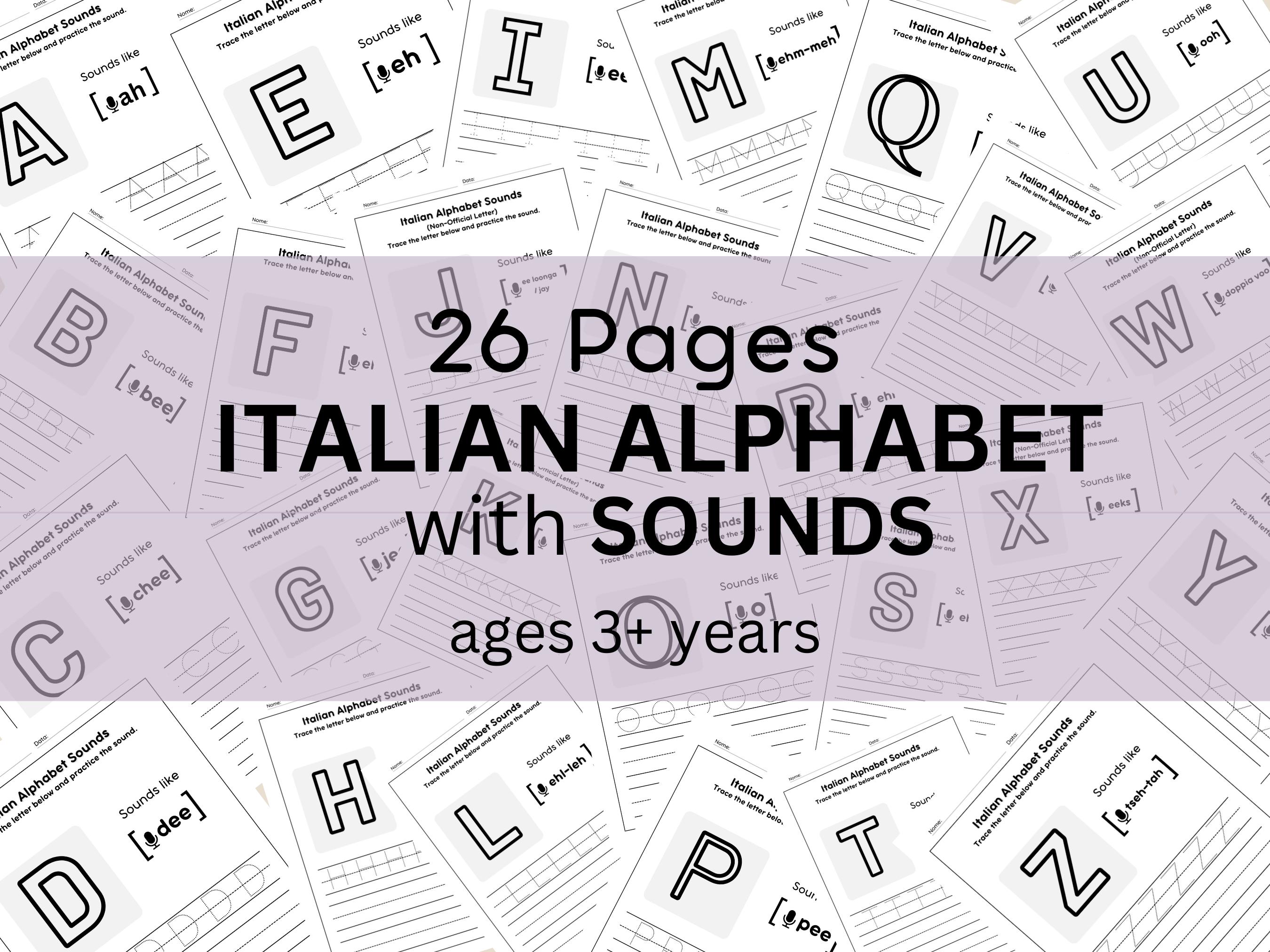 Italian Abcs Preschool & Kindergarten Worksheets| Easy Alphabet Writing ...
