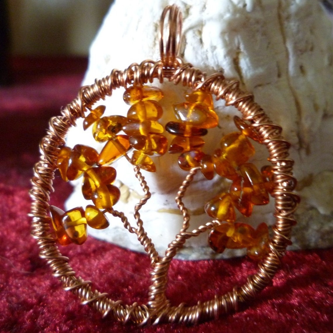 Amber Pendant Tree of Life Magical Energy Unique High - Etsy