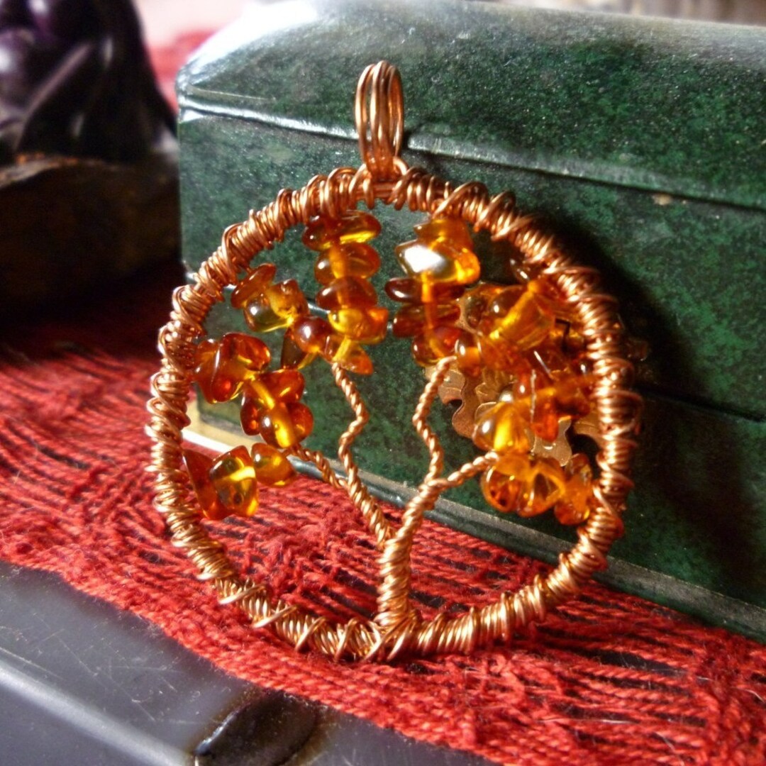 Amber Pendant Tree of Life Magical Energy Unique High - Etsy