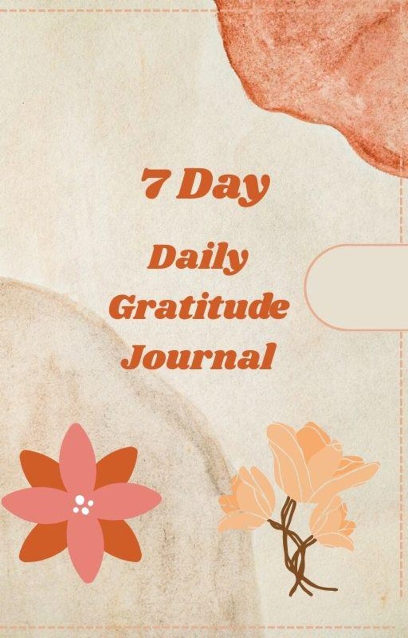 7 Day Daily Gratitude Journal - Etsy