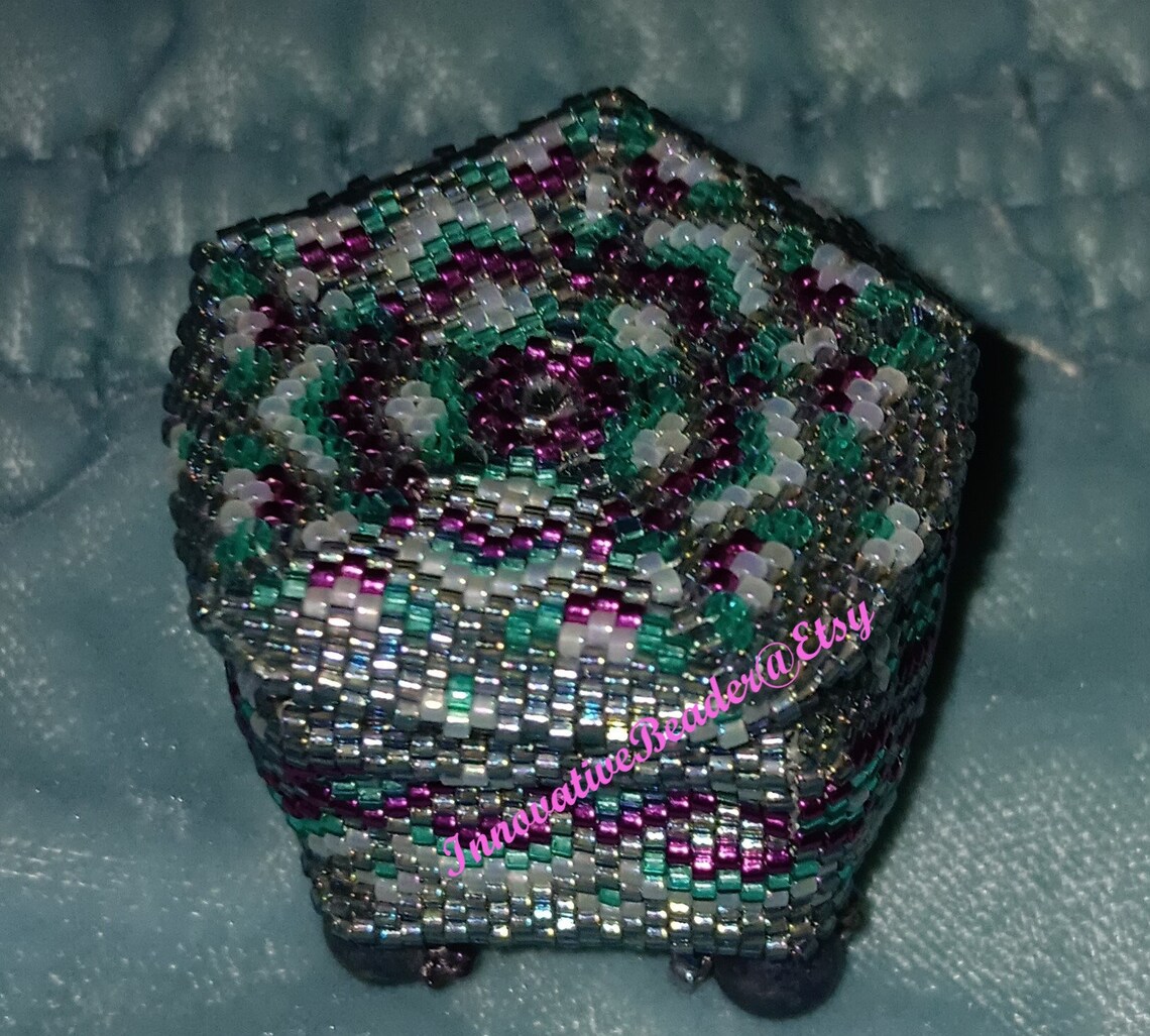 Mosaic Pattern Beaded Box - Etsy