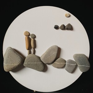 Rock Art/ Stone Art/sculpture With Wish Stone/stone Decor - Etsy