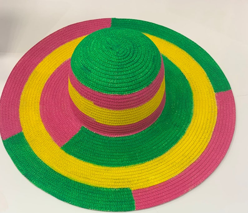 Unique Colorful Hand Painted Hat - Etsy