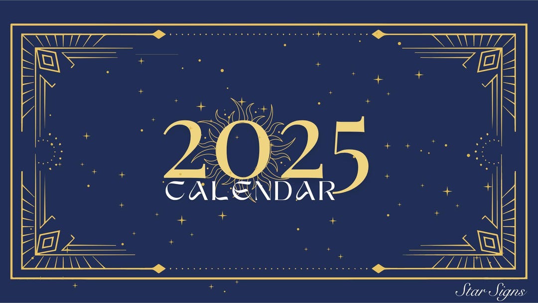 2025 Star Sign Calendar - Etsy