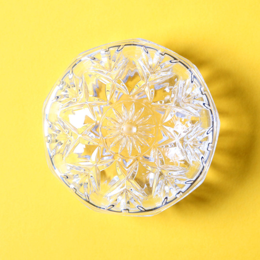 Vintage Lead Crystal Candy Dish: Courtenay Royal Rock, Geometric ...