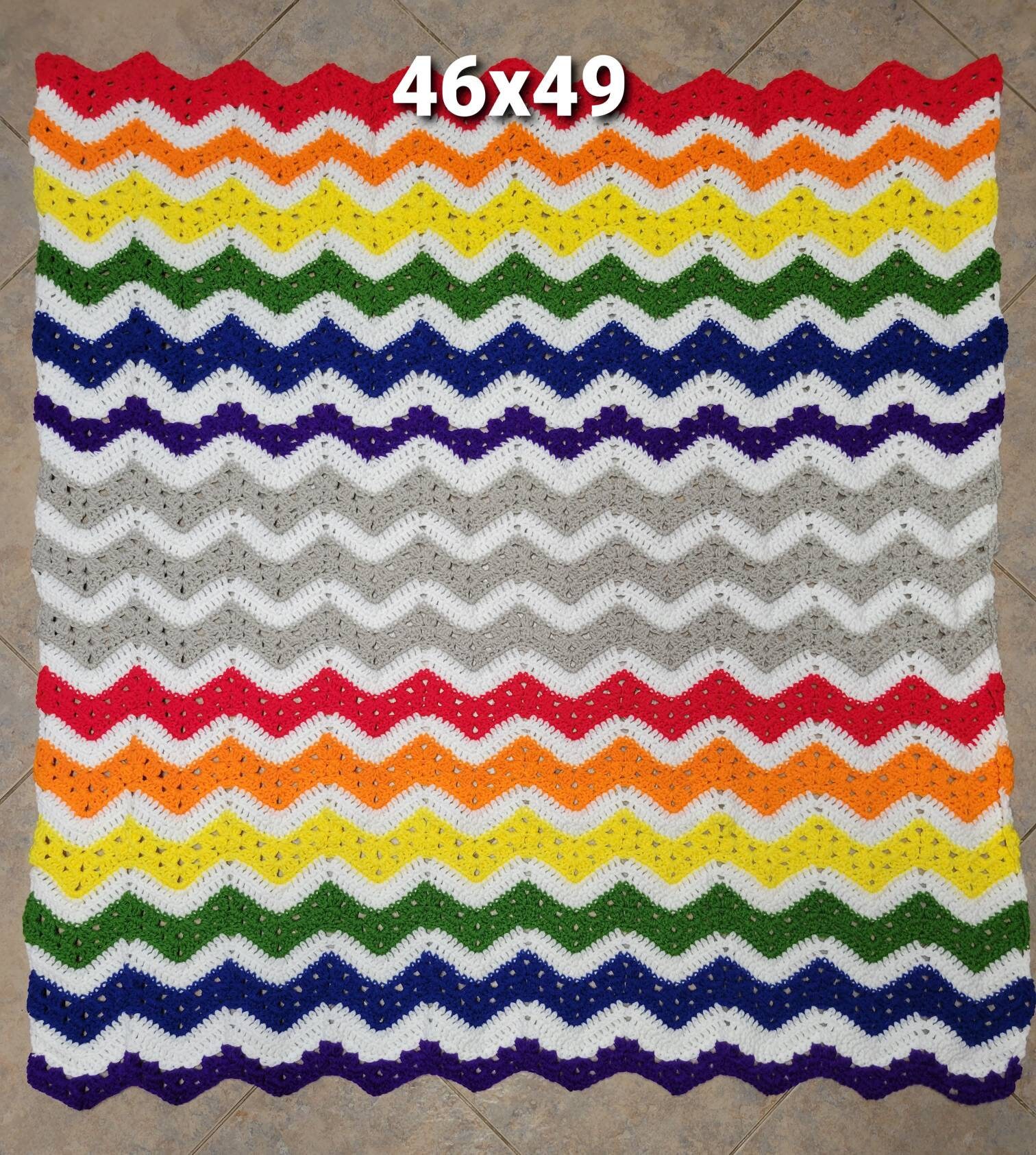 Bright Rainbow Chevron