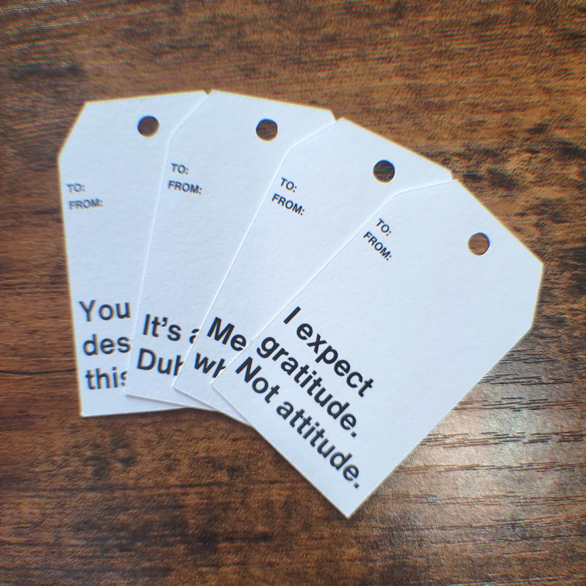 Funny Sarcastic Gift Tags: Mix & Match for Every Occasion - Etsy