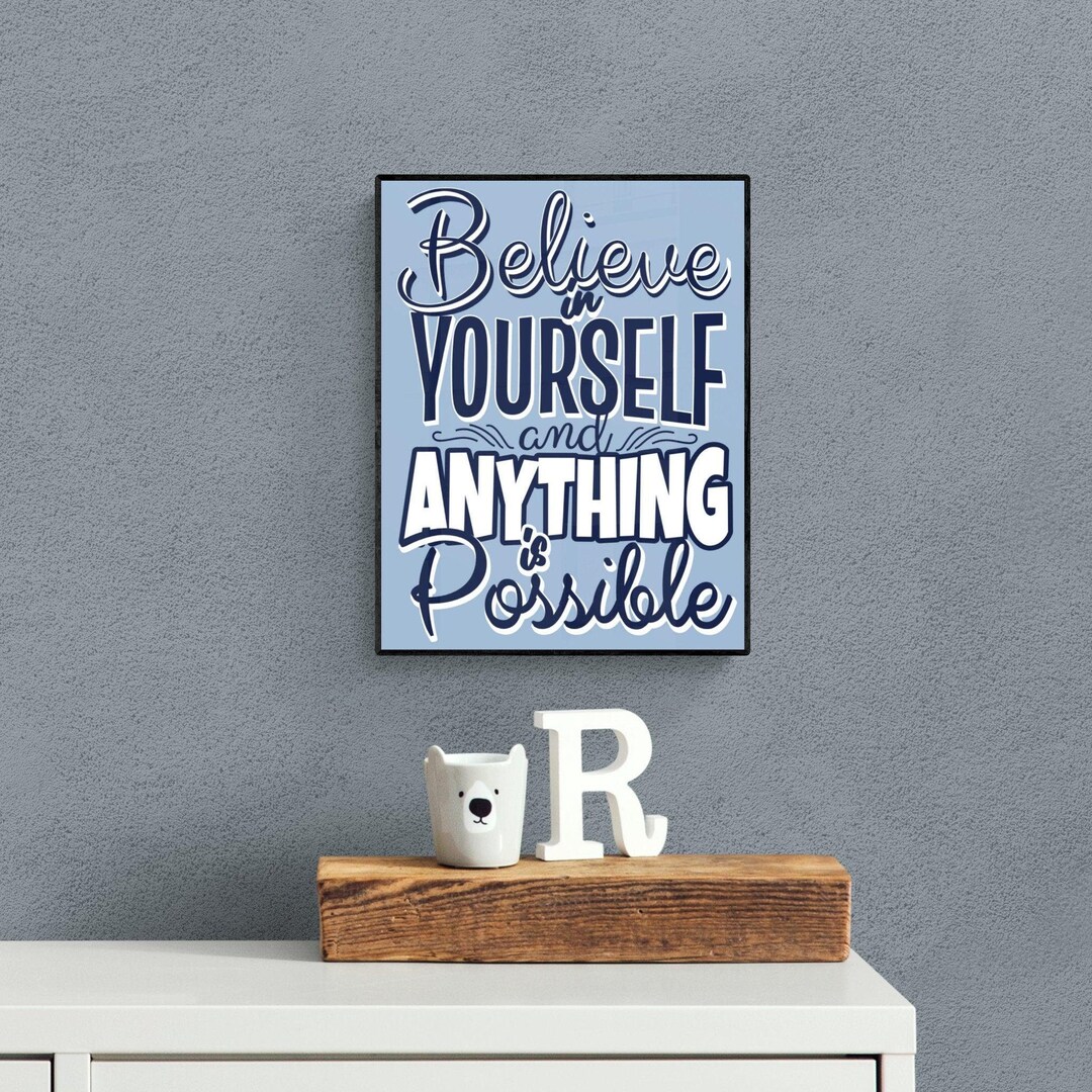 Anything is Possible Poster, Wooden Poster, Home Decor, Gift, Kids Room ...