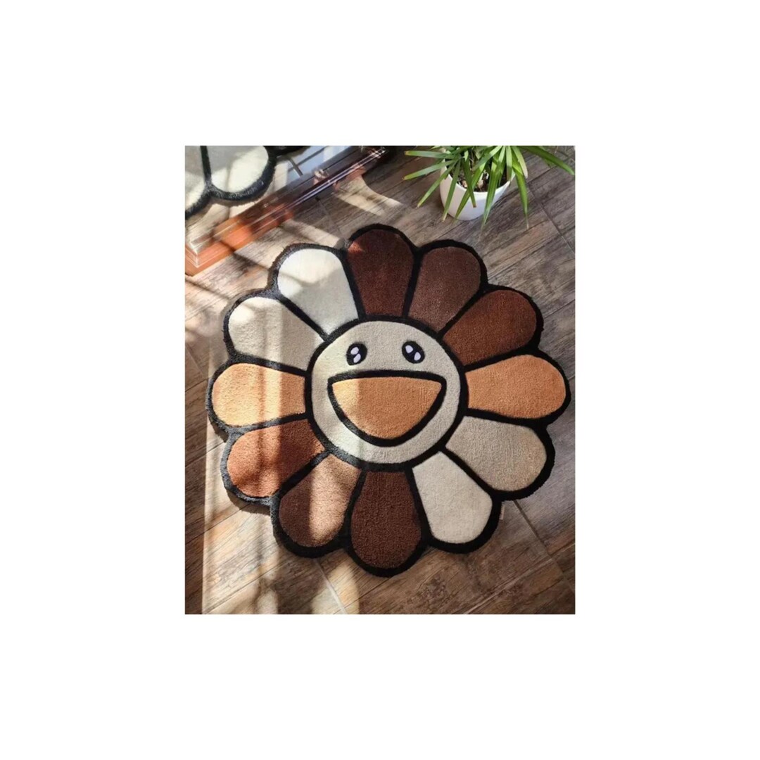 Takashi Murakami Tufted Rug | Murakami Rug | Flower Fluffy Gift for Her ...