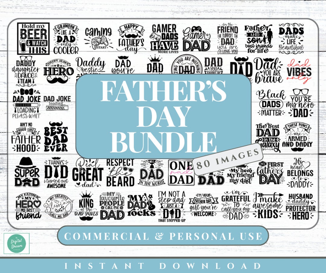 Father's Day Bundle, Best Dad, Papa Cut Files, Cricut Silhouette Cameo ...