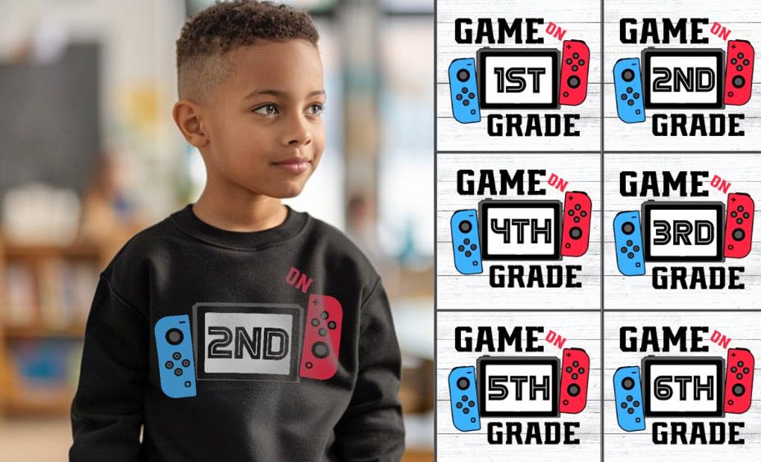 Retro Back to School Bundle, Kindergarten First Day of School, Gamer ...