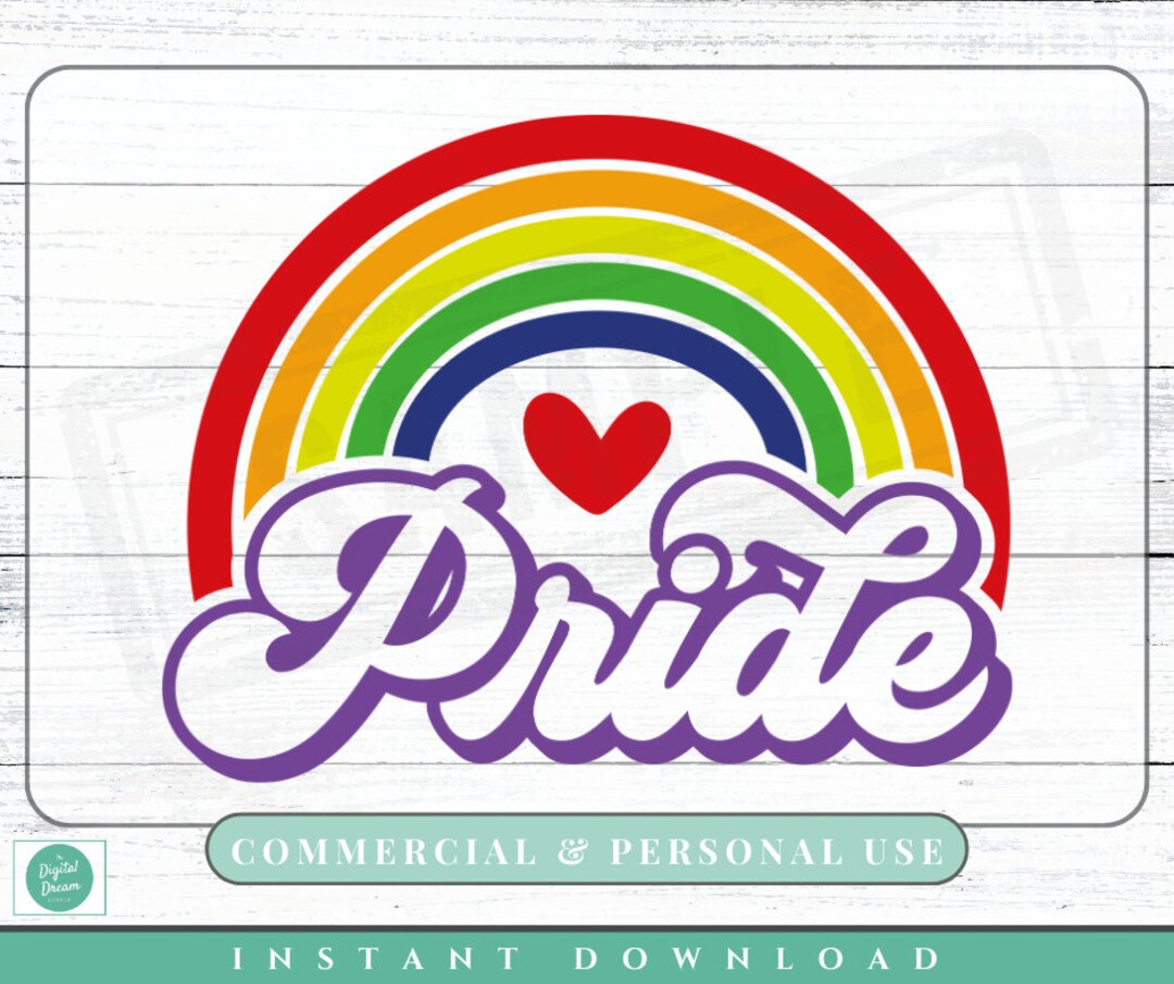 Pride Rainbow Svg, Retro Pride, Pride Instant Download, Pride Month Svg ...