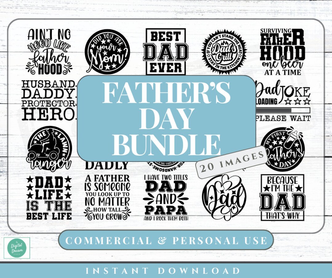 Father's Day Bundle, Best Dad Svg, Papa Svg, Happy Fathers Day, Cut ...