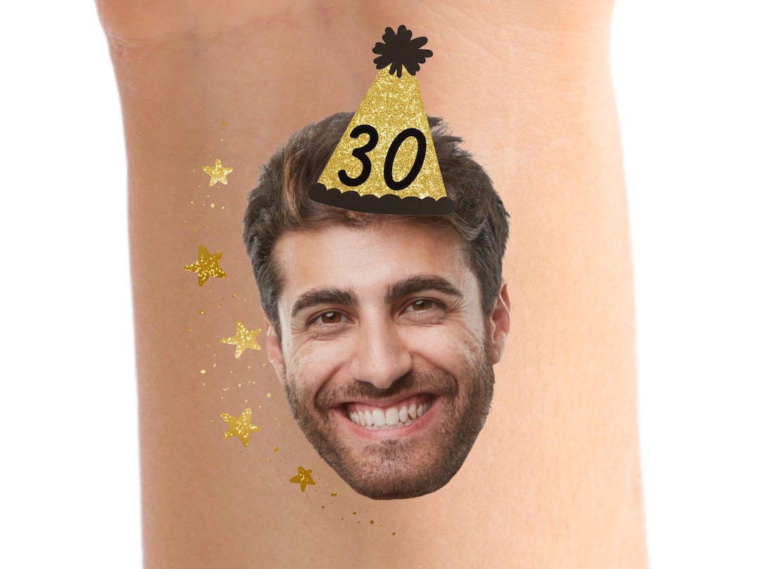 Custom Face Temporary Tattoos, Birthday Party Favors - Etsy