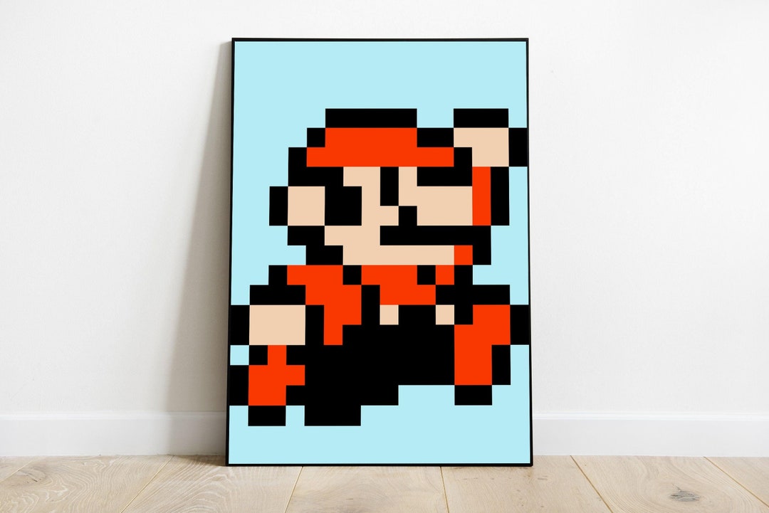 Super Mario 3 Sprite Poster | Retro Pixel Art | Nostalgic Gaming Decor ...