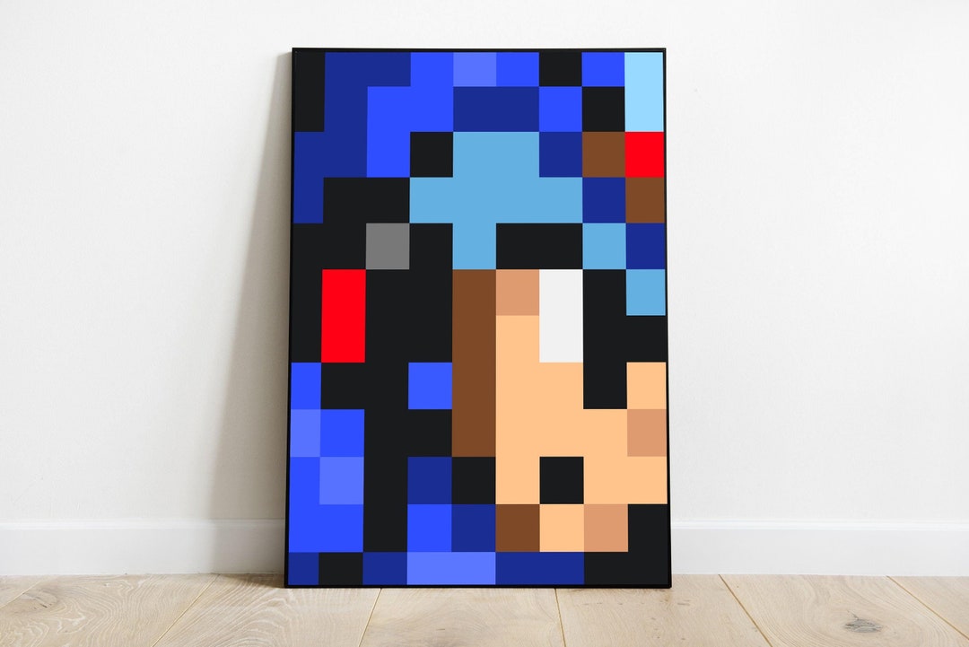 Mega Man X Pixel Art Poster - Retro Gaming Wall Decor - Video Game ...