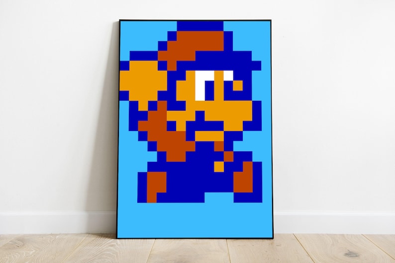 Mario Bros 2 Sprite Poster Retro Mario Art Nintendo Wall Decor - Etsy