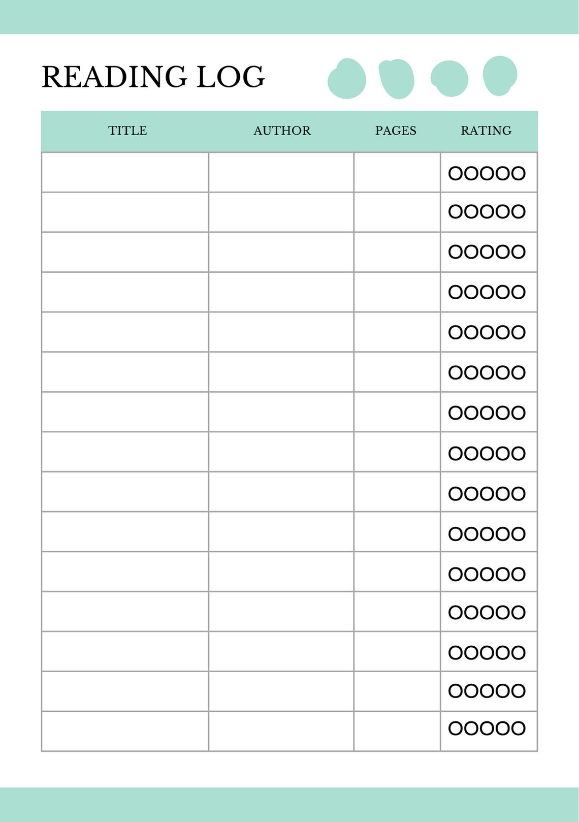 Reading Log Tracker Printable Journal Books to Read Books I've Read ...