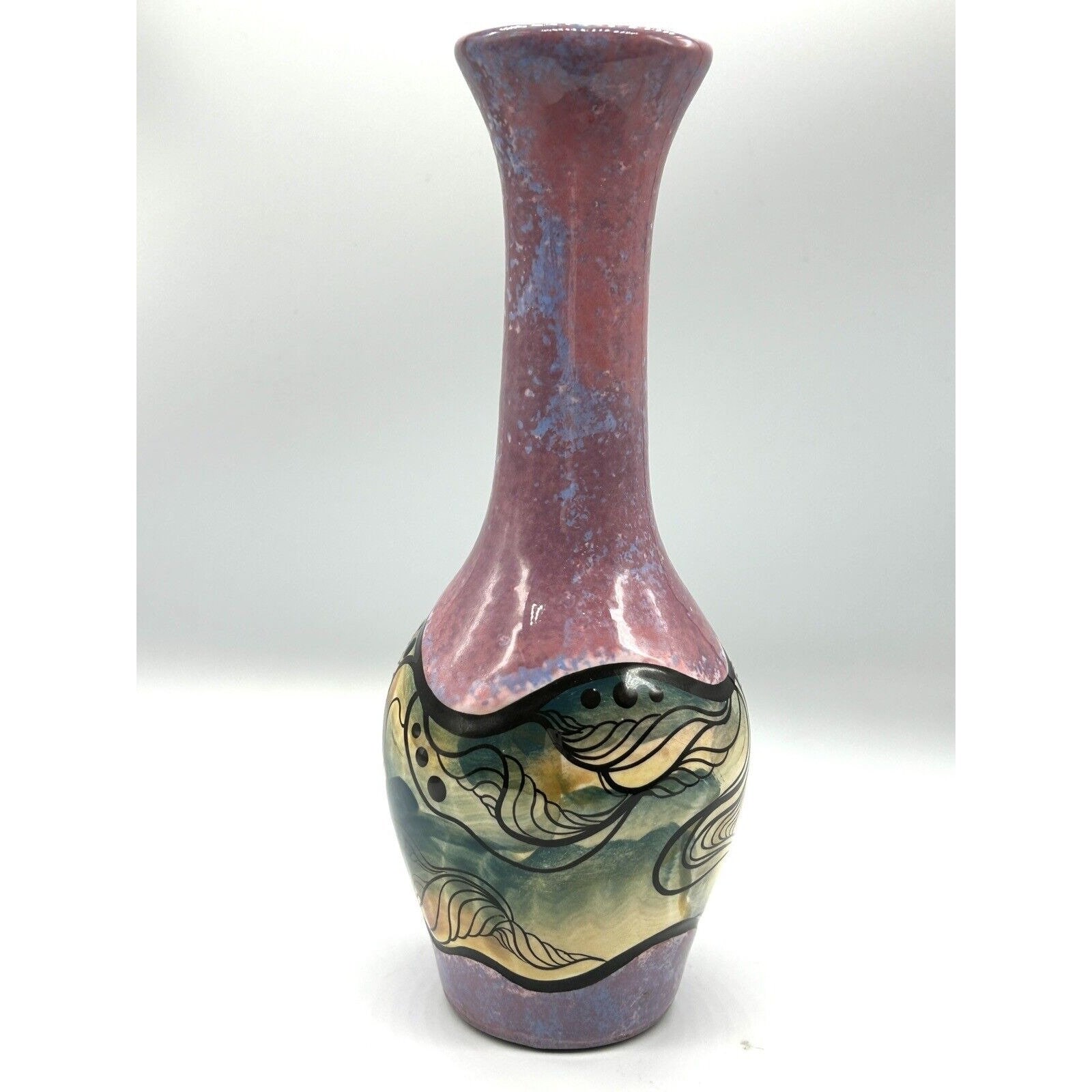 Roger Mcandrews Signed Ceramic Tree of Life Vase Overlay 8 - Etsy
