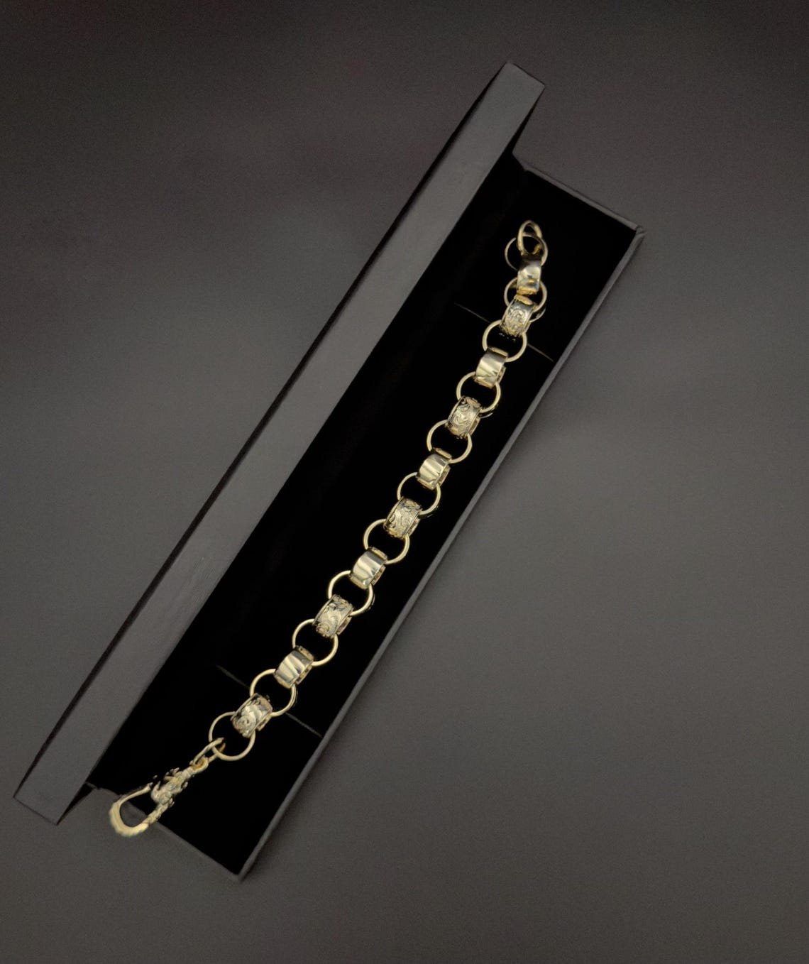 Belcher Gold 9carat HUGE 15mm Belcher Bracelet filled - Etsy