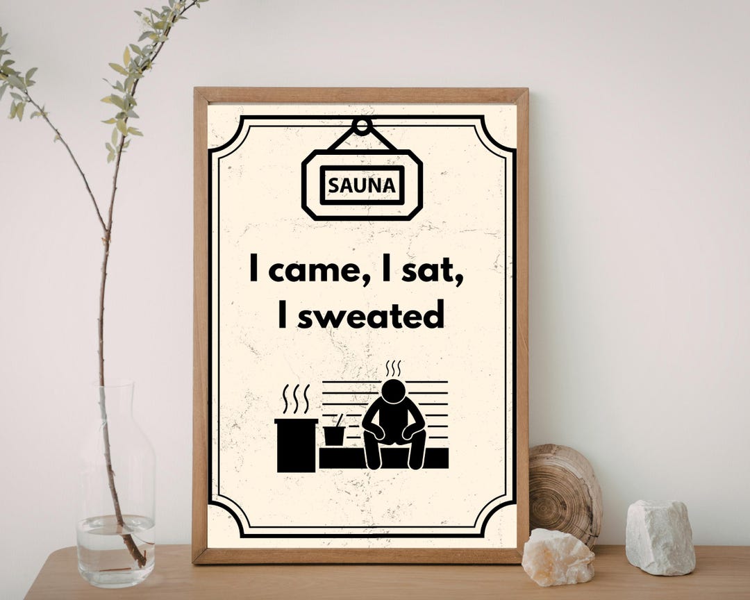 Funny Printable Sauna Sign for Home Spa, Gym or Vacation Rental ...
