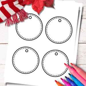 Blank Printable Christmas Tags Holiday Labels DIY Wrapping Tags ...