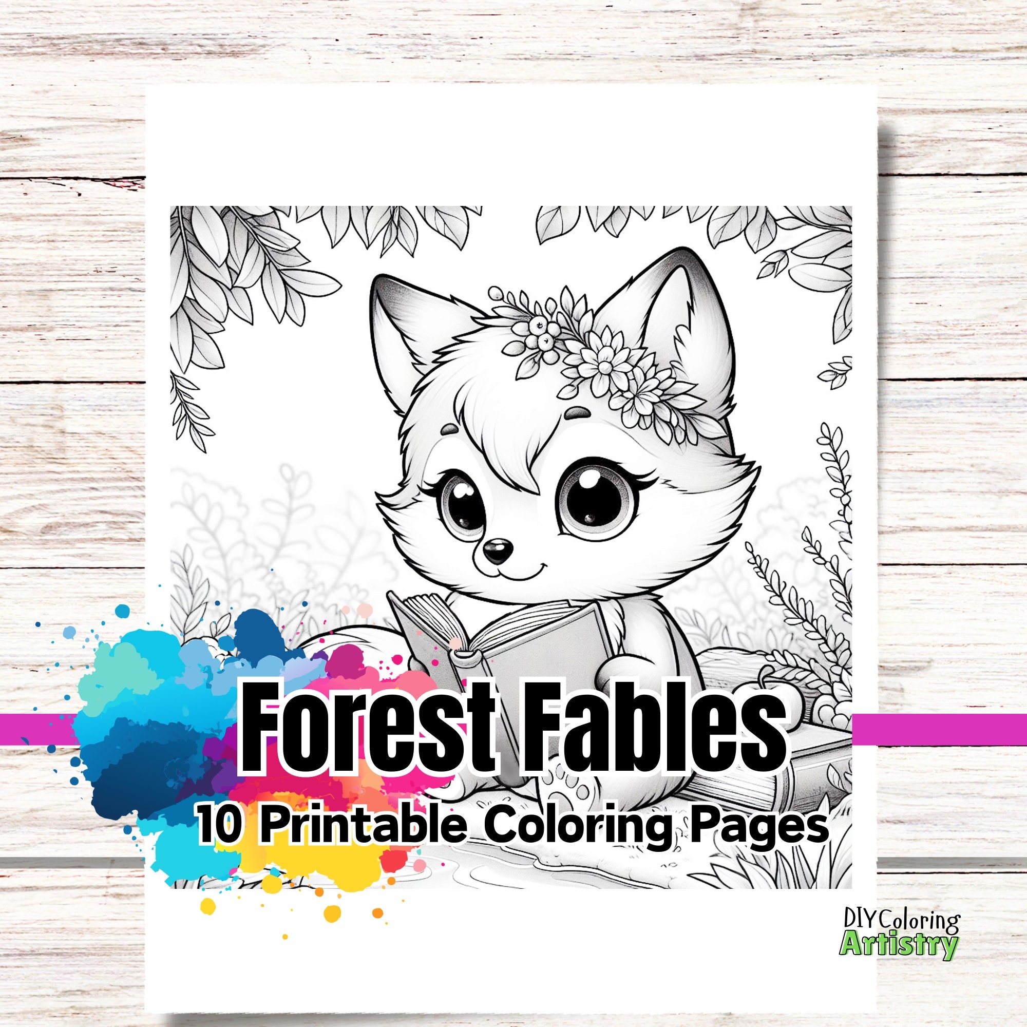 Cute Forest Animals Coloring Pages, Coloring Pages for Adults ...