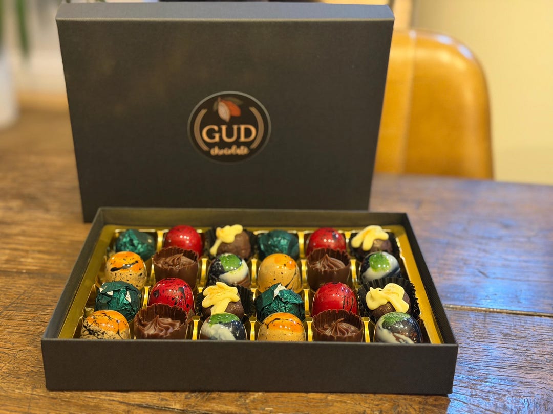 Vegan GUD Chocolate Bonbons - Gourmet Chocolate Truffles Gift Box ...