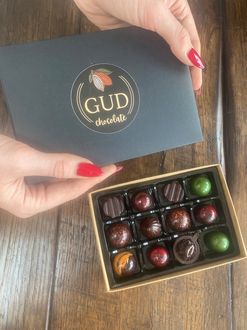 Artisan Dark Chocolate Box: Gourmet Gift Using 70-85pc Couverture ...