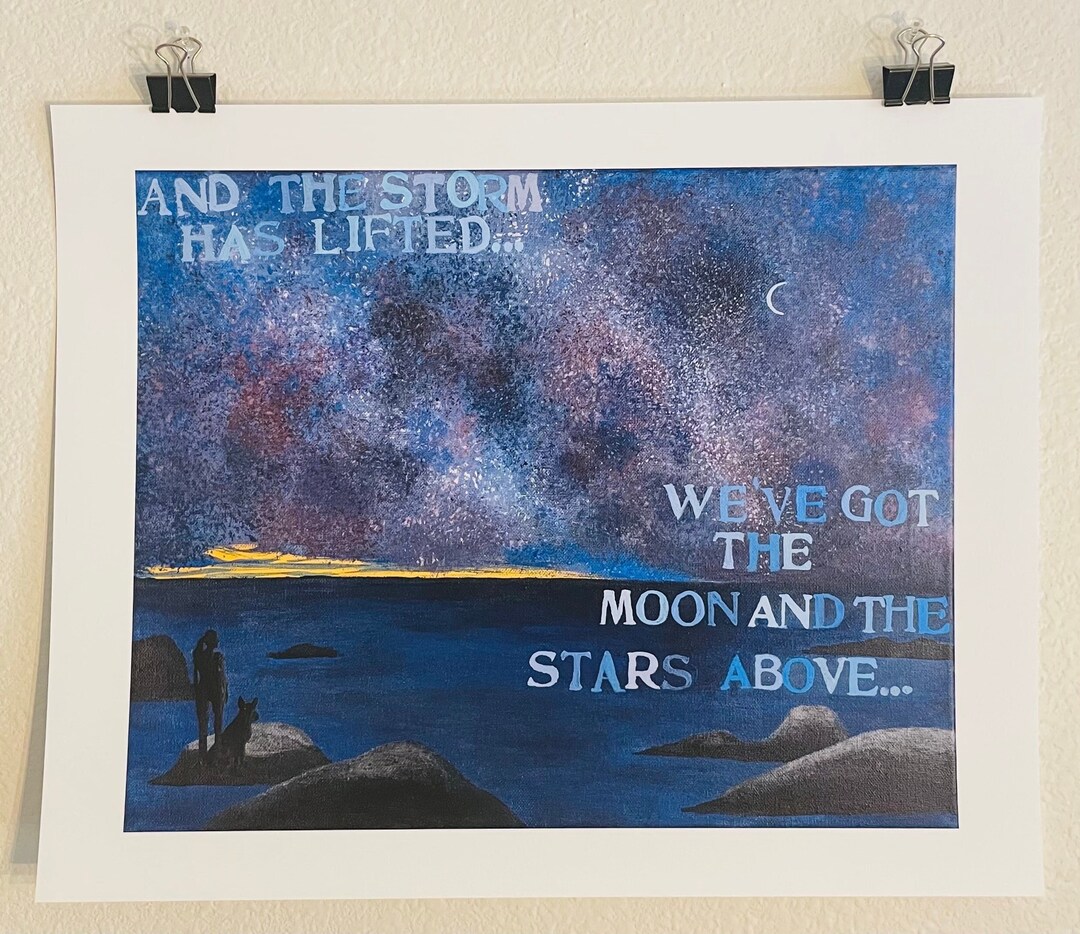 Phish Inspired ‘drifting’ Lyric Painting – Starry Night Sky Art Print ...