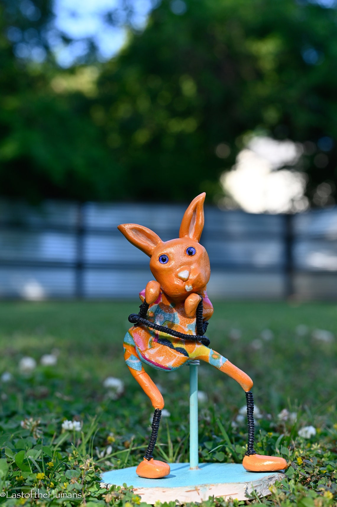 Sun Bun Clay Rabbit, Bunny Gift, Rabbit Knick Knack, Handmade Clay - Etsy