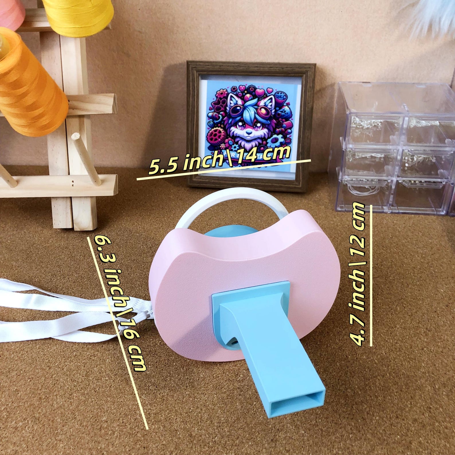 Pastel Pacifier Fan for Furry Fursuits – 3D Printed Hand Fan Wearable ...