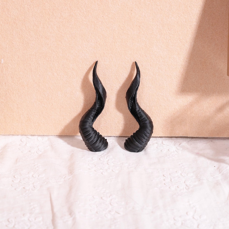 Furry Fursuit Devil Horns Customized for Head Base Black Devil Horns ...