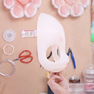 Square Face Rabbit Head Base Furry Fursuit, Bonus Mini Base, PLA 3D ...